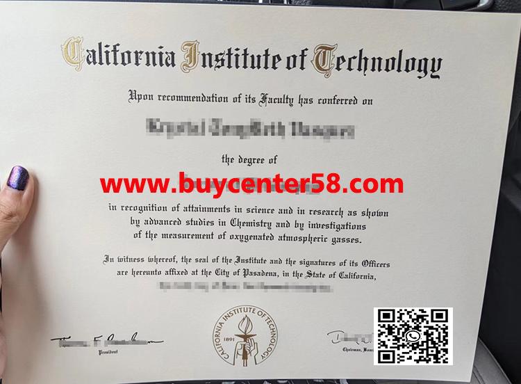 Caltech official diploma/ California Institute of Technology diploma ...